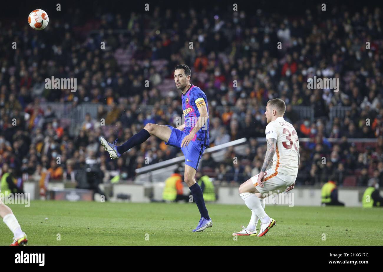 Sergio Busquets of Barcelona during the UEFA Europa League, Round of 16 ...