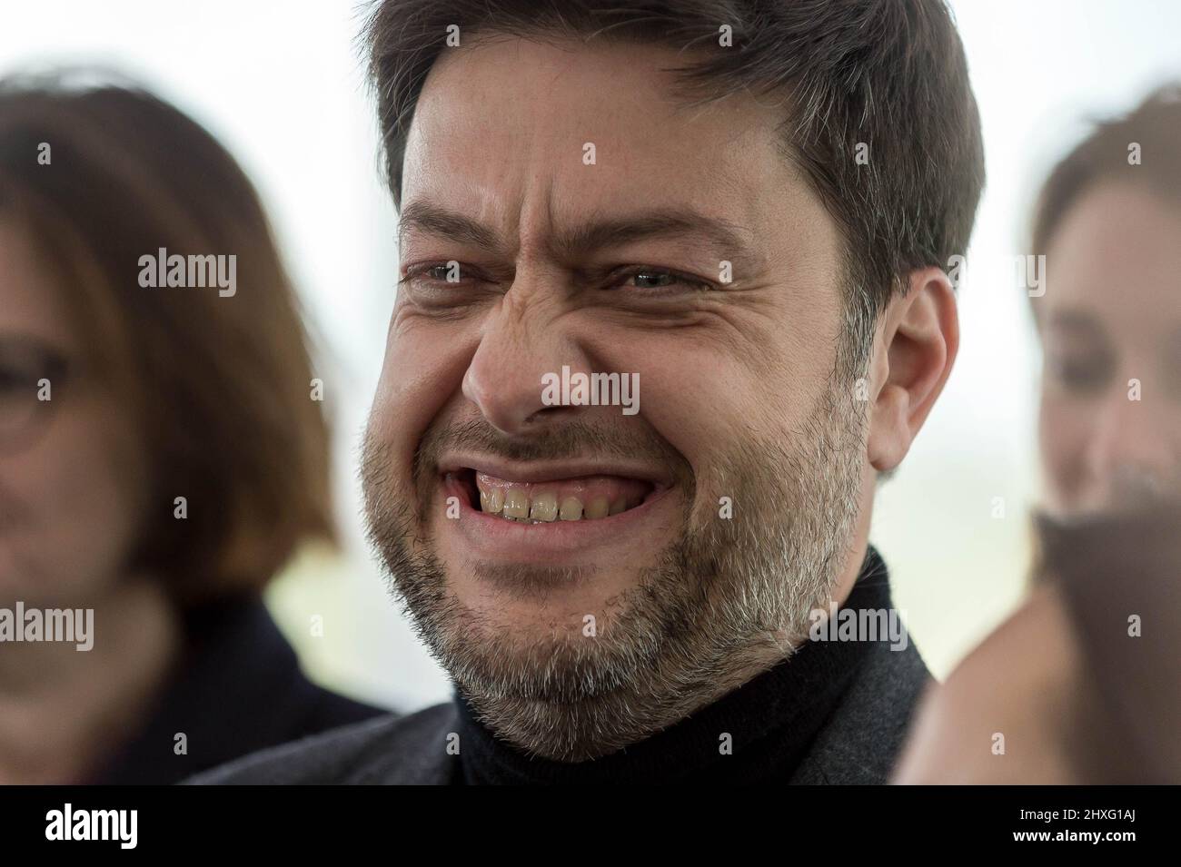 Marseille's mayor Benoit Payan is seen during a press conference ...