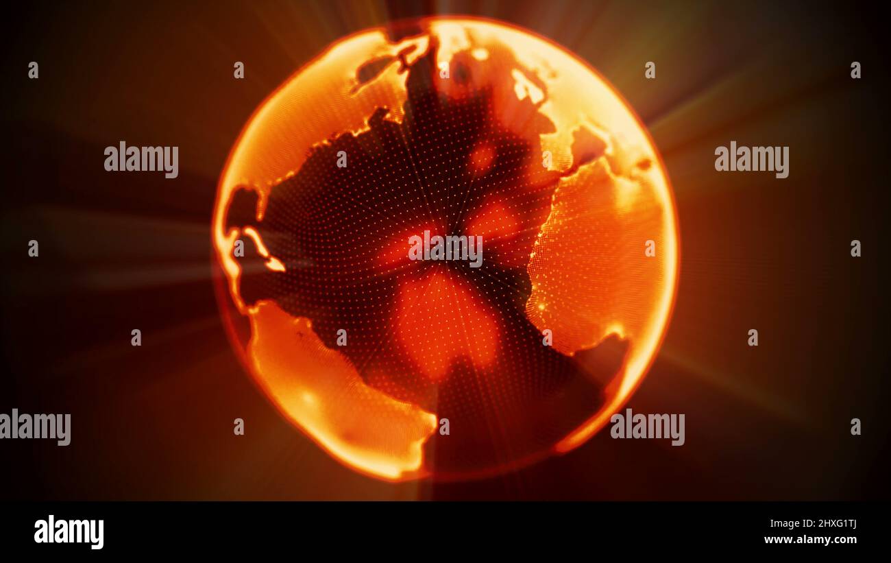 Sun space red abstract earth background with light rays. Product flare ... Sun space red abstract earth background with light rays. Product flare ...