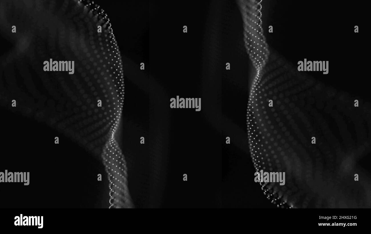 Digital wave of particles. Global communication network concept ...