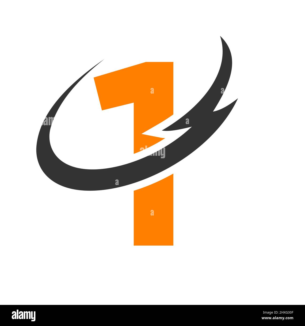 Letter 1 Logo Design Vector Template. 1 Logotype Minimal Monochrome ...