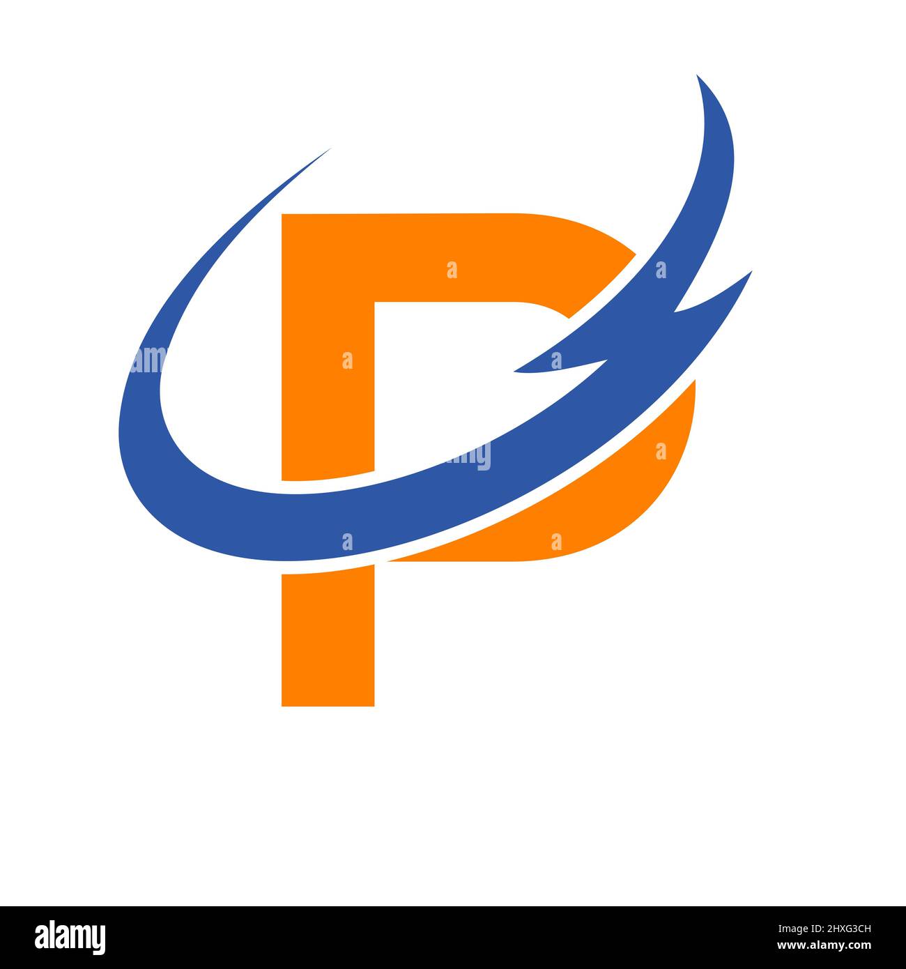 Letter P Logo Design Vector Template. P Logotype Minimal Monochrome ...