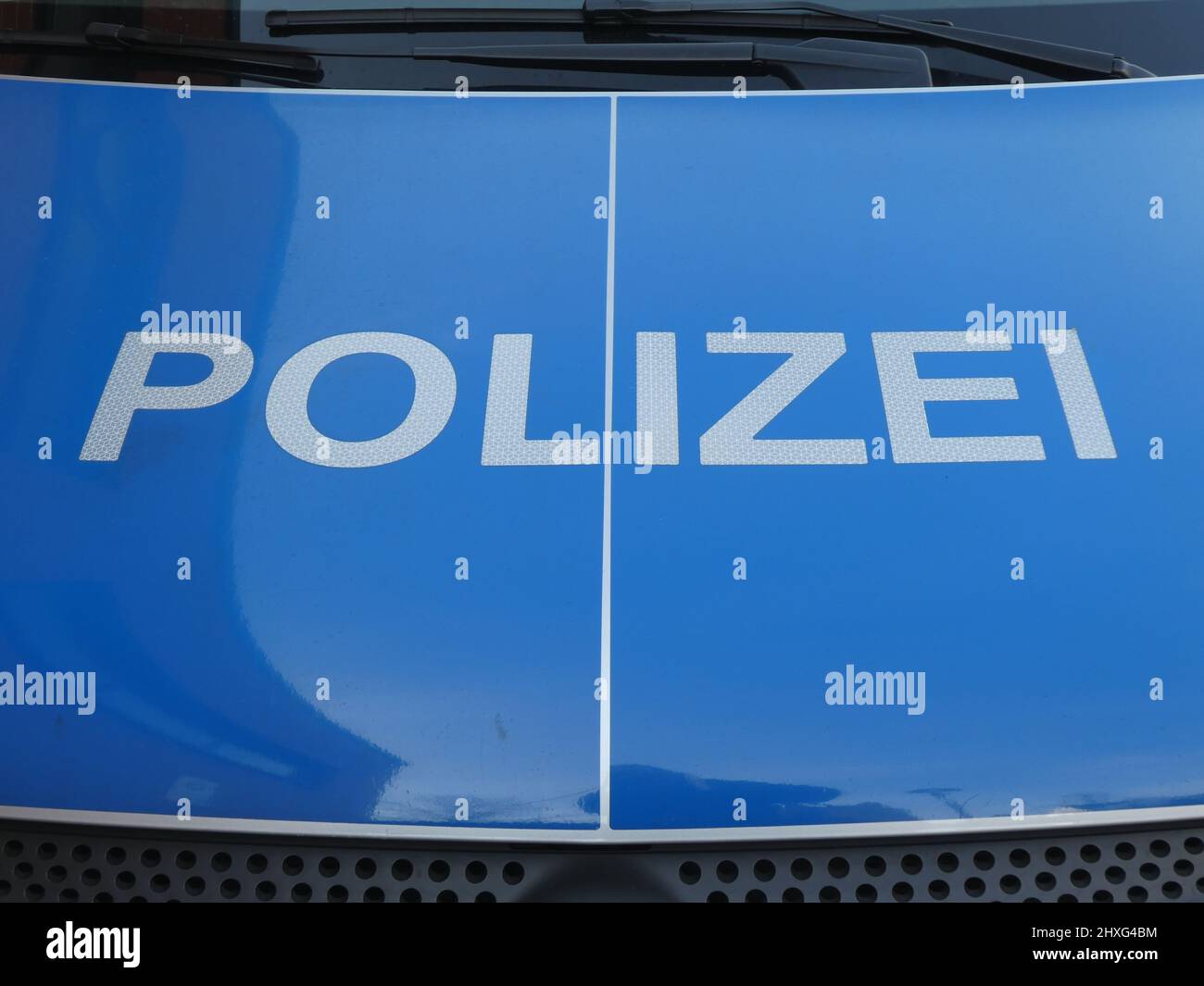 Cologne, Germany. 12th Mar, 2022. POLICE lettering on a police car ...