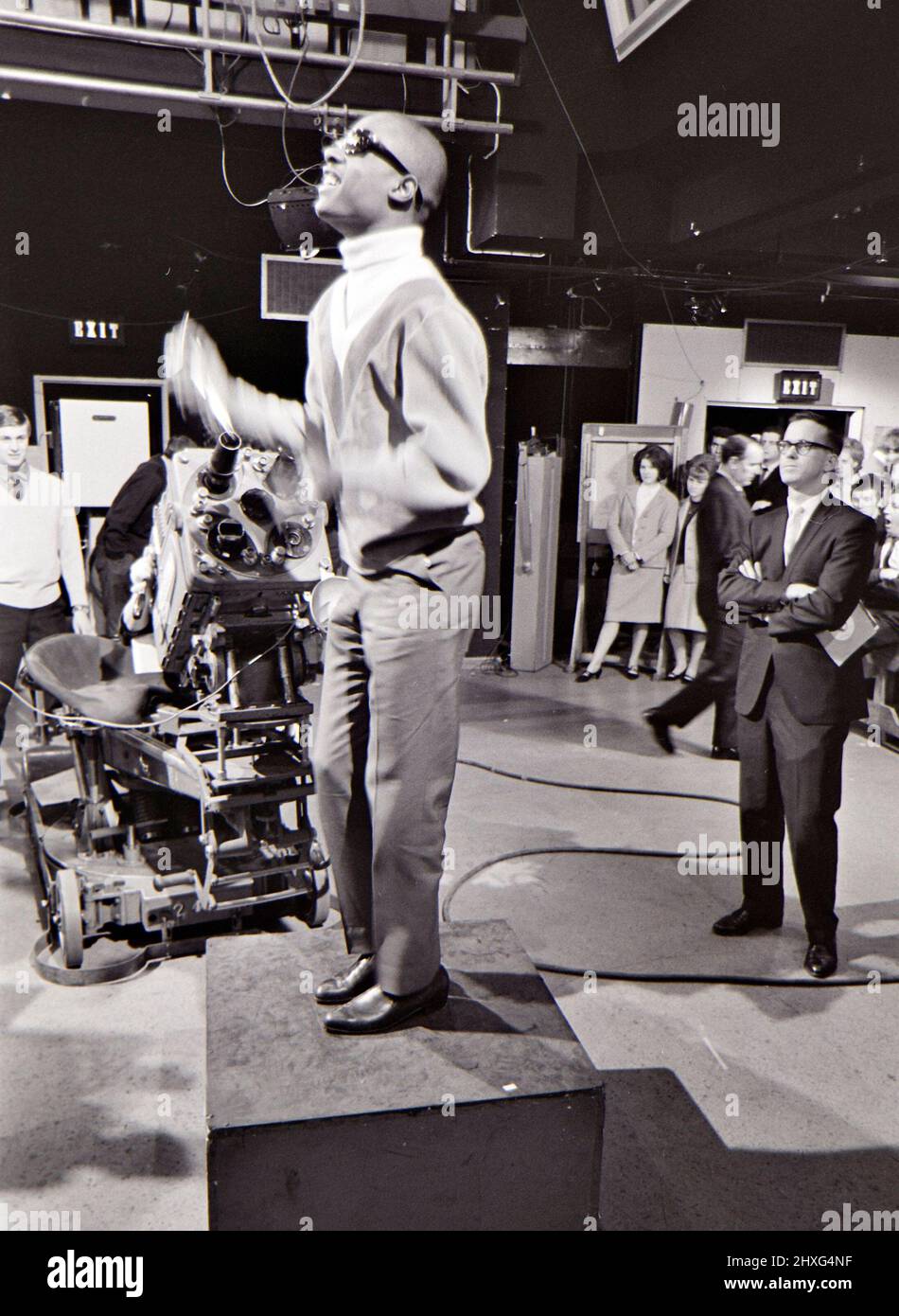 STEVIE WONDER American musician and singer in on Ready, Steady,Go in ...