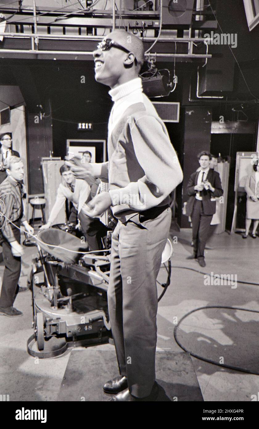 STEVIE WONDER American musician and singer in on Ready, Steady,Go in ...