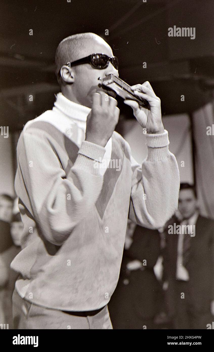 STEVIE WONDER American musician and singer in on Ready, Steady,Go in ...