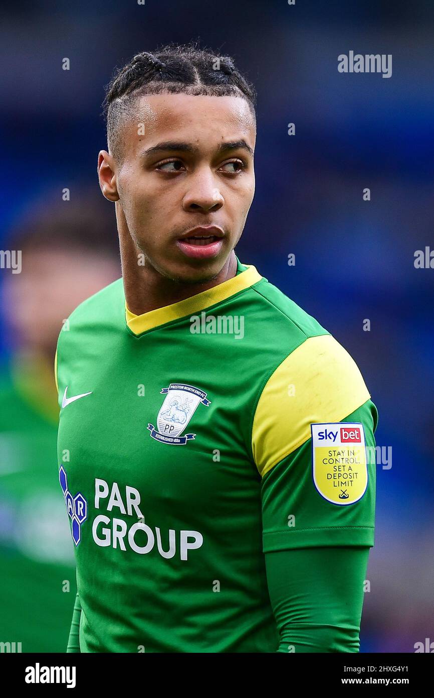Cameron Archer #21 of Preston North End during the game Stock Photo - Alamy