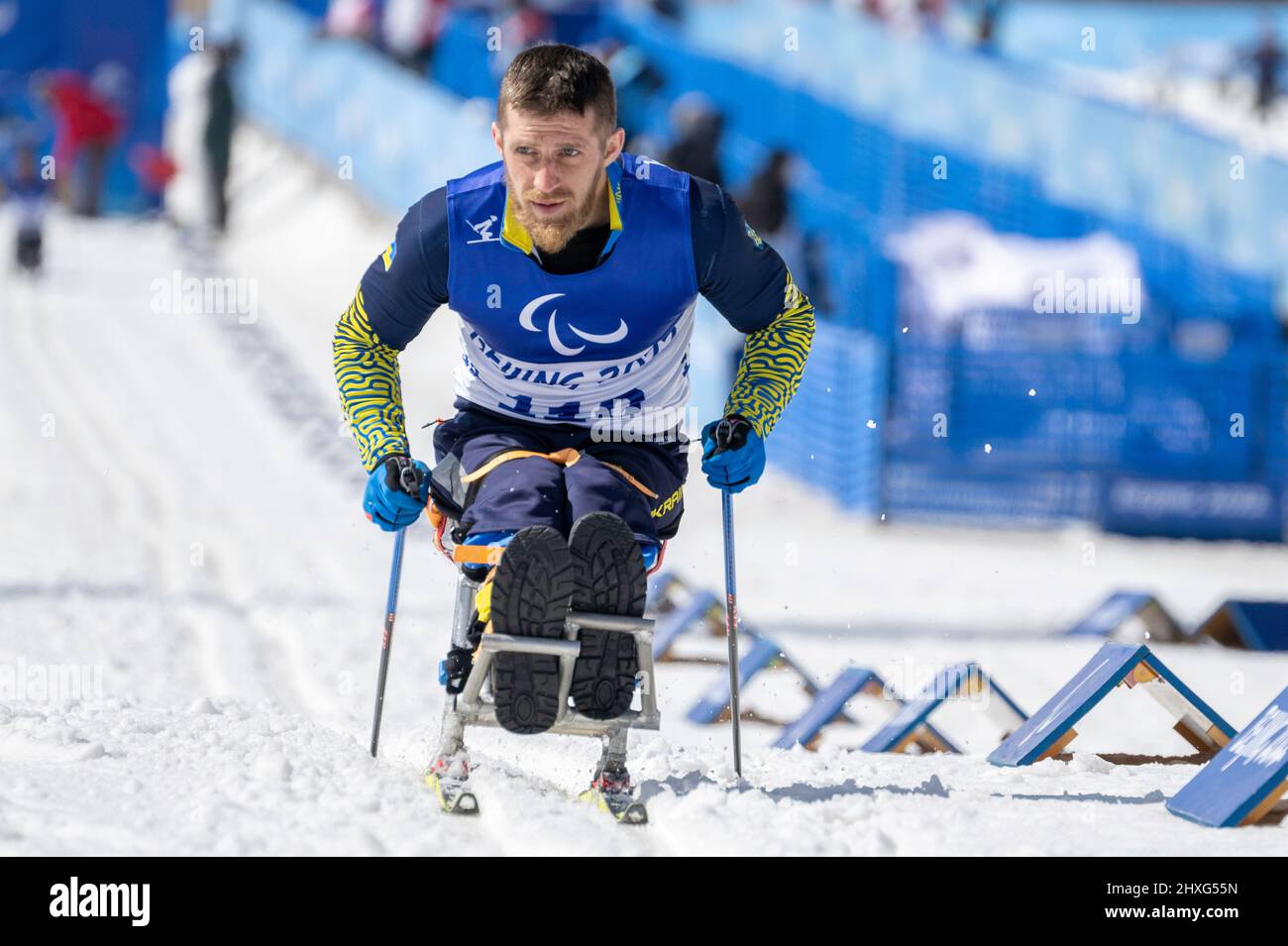 Beijing, Hebei, China. 12th Mar, 2022. Ukrainian Paralympian Vasyl ...
