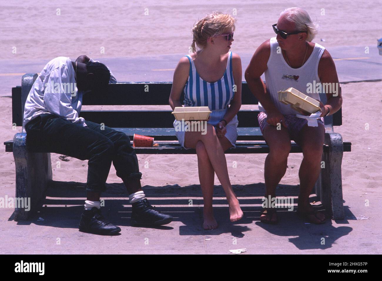The 80's in Los Angeles, California on the boardwalk in Venice Beach ...