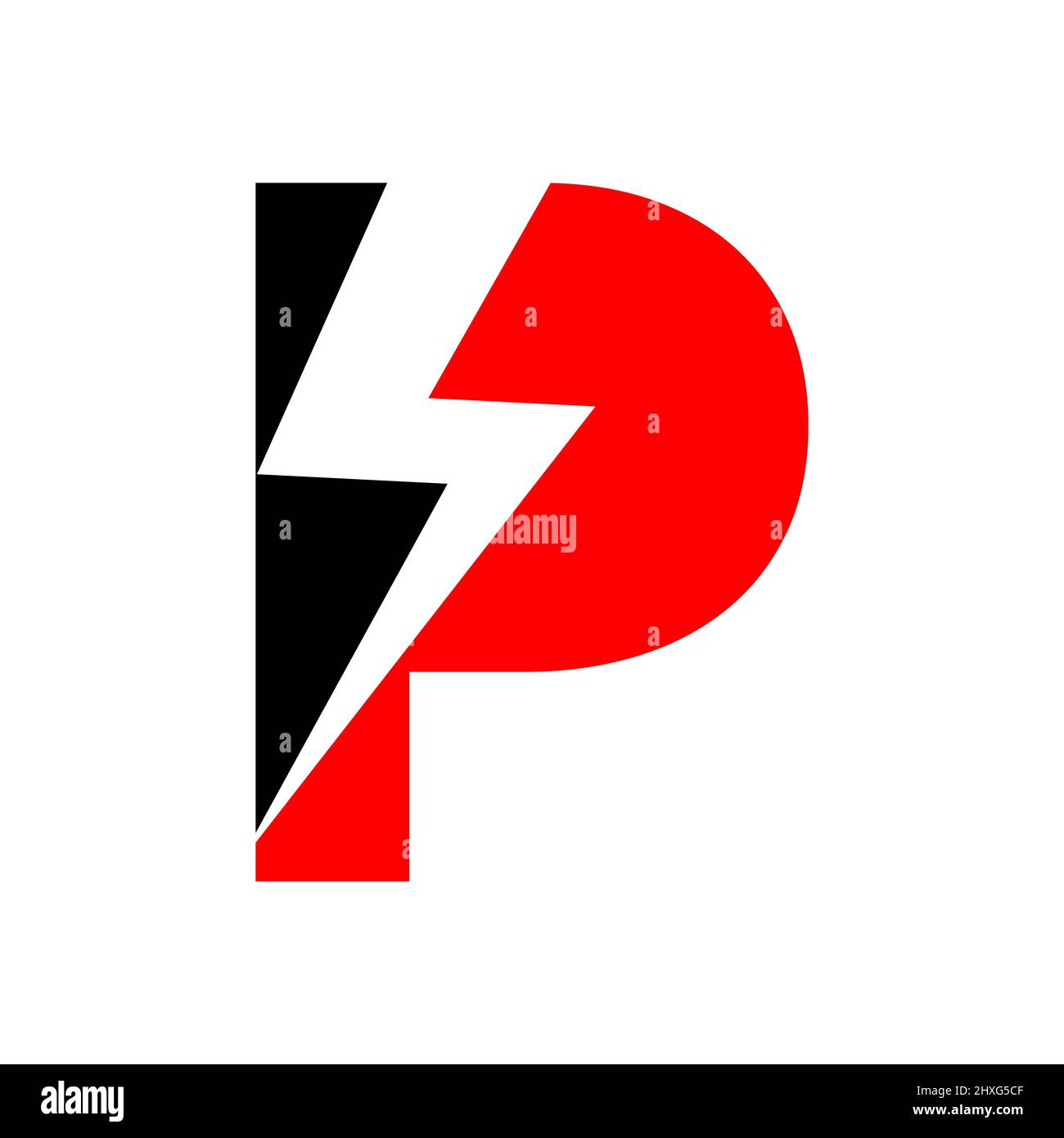 Power Logo P Letter and Lightning Energy Technology. Power P Letter ...