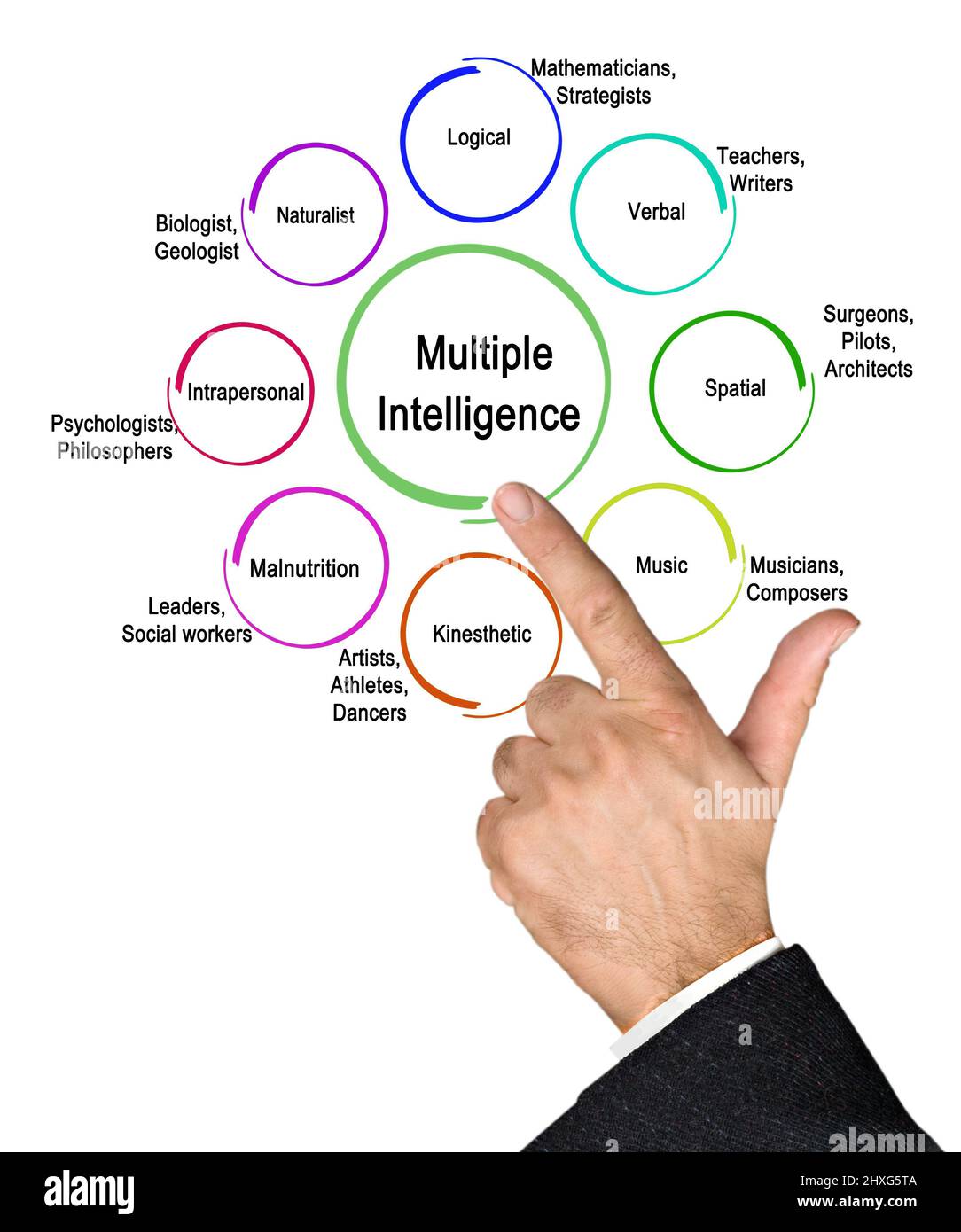: Eight Types of Multiple Intelligence Stock Photo - Alamy