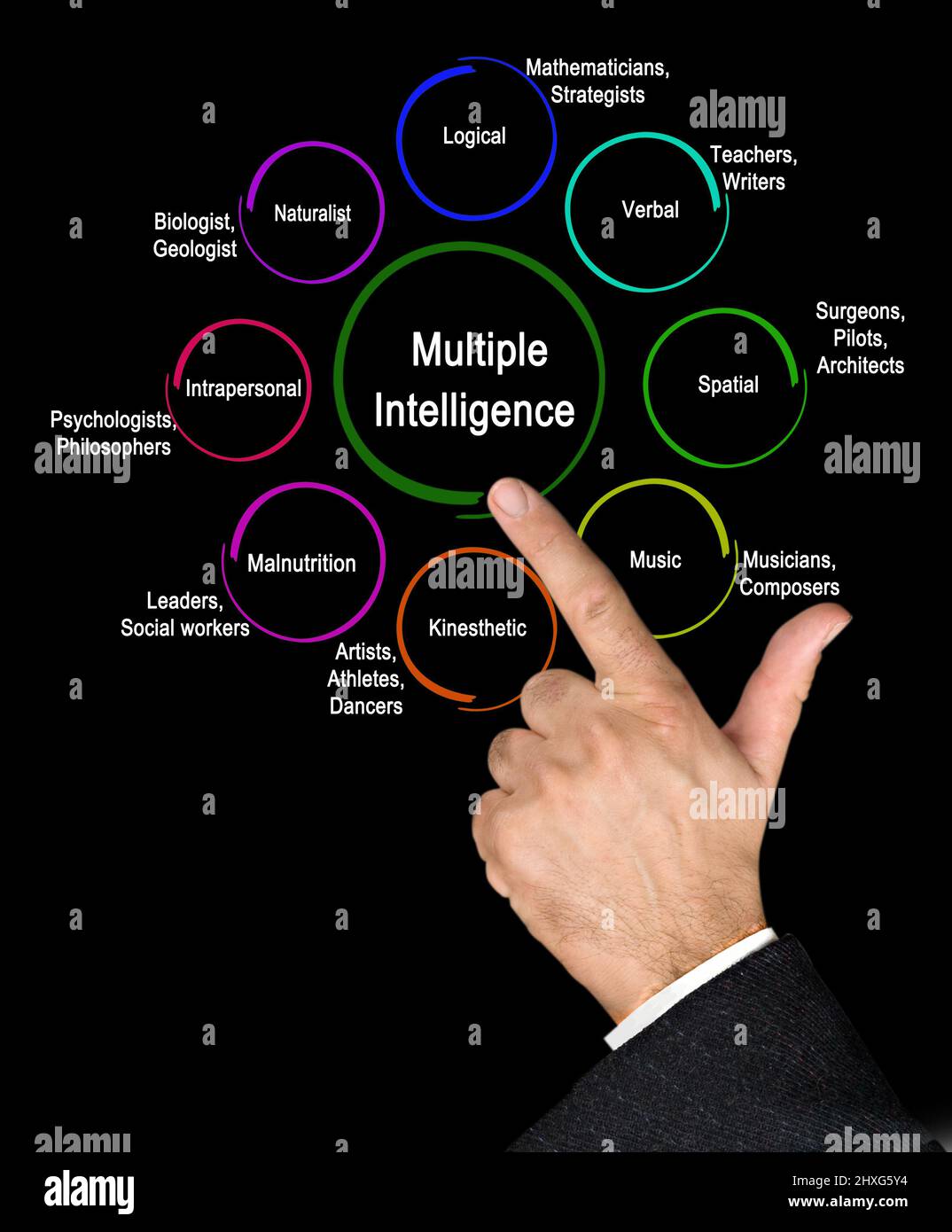 : Eight Types of Multiple Intelligence Stock Photo - Alamy