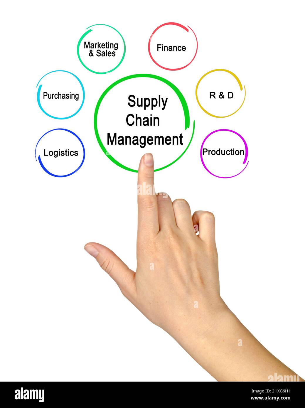 Components of Supply Chain Management Stock Photo - Alamy