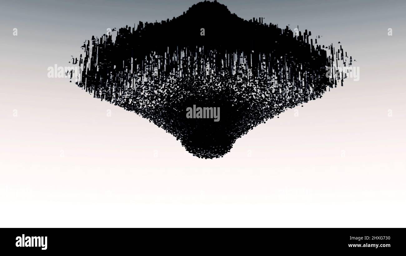 Flying through futuristic shadowy alien cube tunnel, seamless loop ...