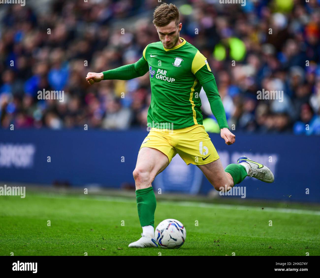 Liam Lindsay #6 of Preston North End in action during the game Stock ...