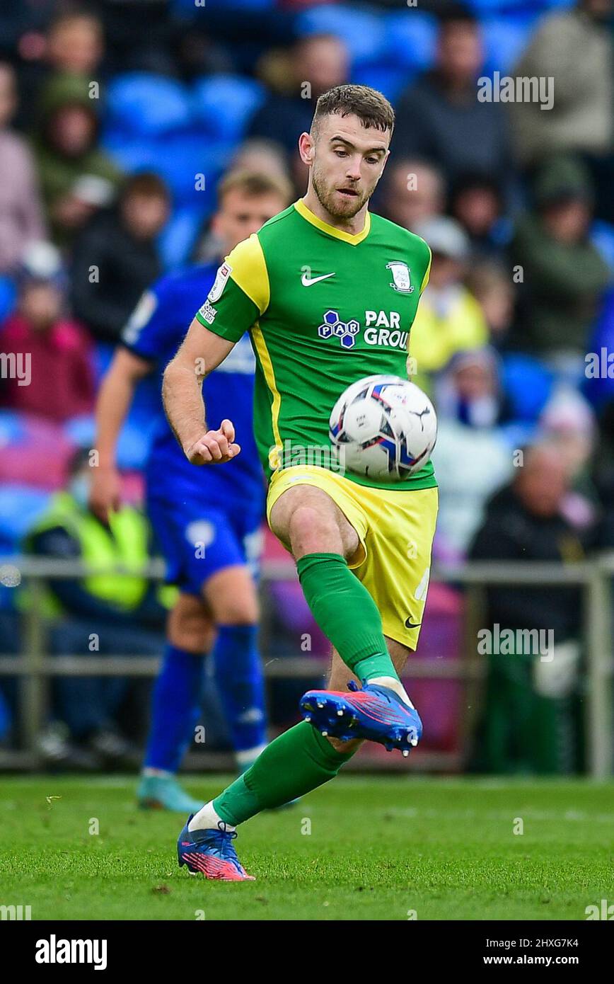 Ben Whiteman #4 of Preston North End in action during the game Stock ...