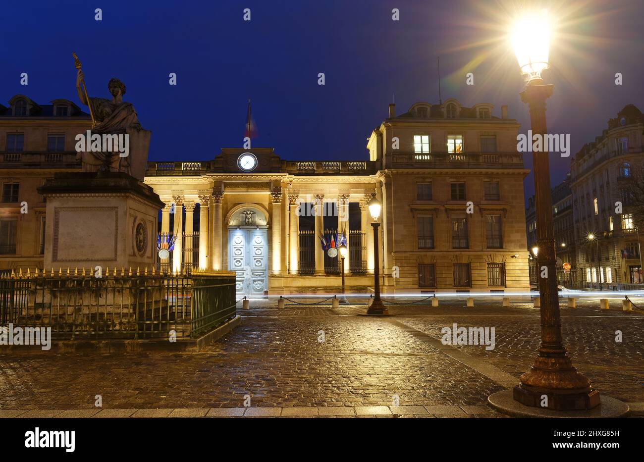 The French national Assembly at night , Paris, France Stock Photo - Alamy