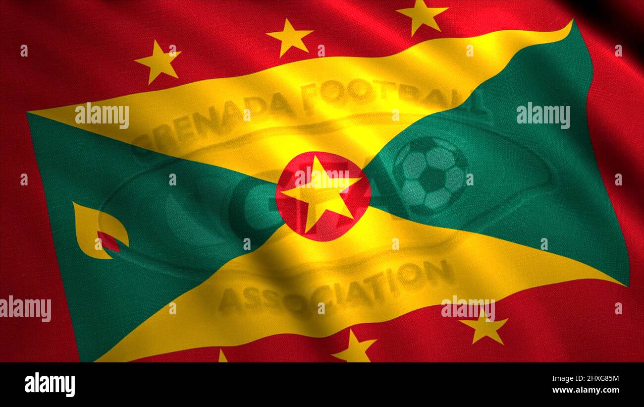 Emblem and flag of football team. Motion. Emblem of football national ...