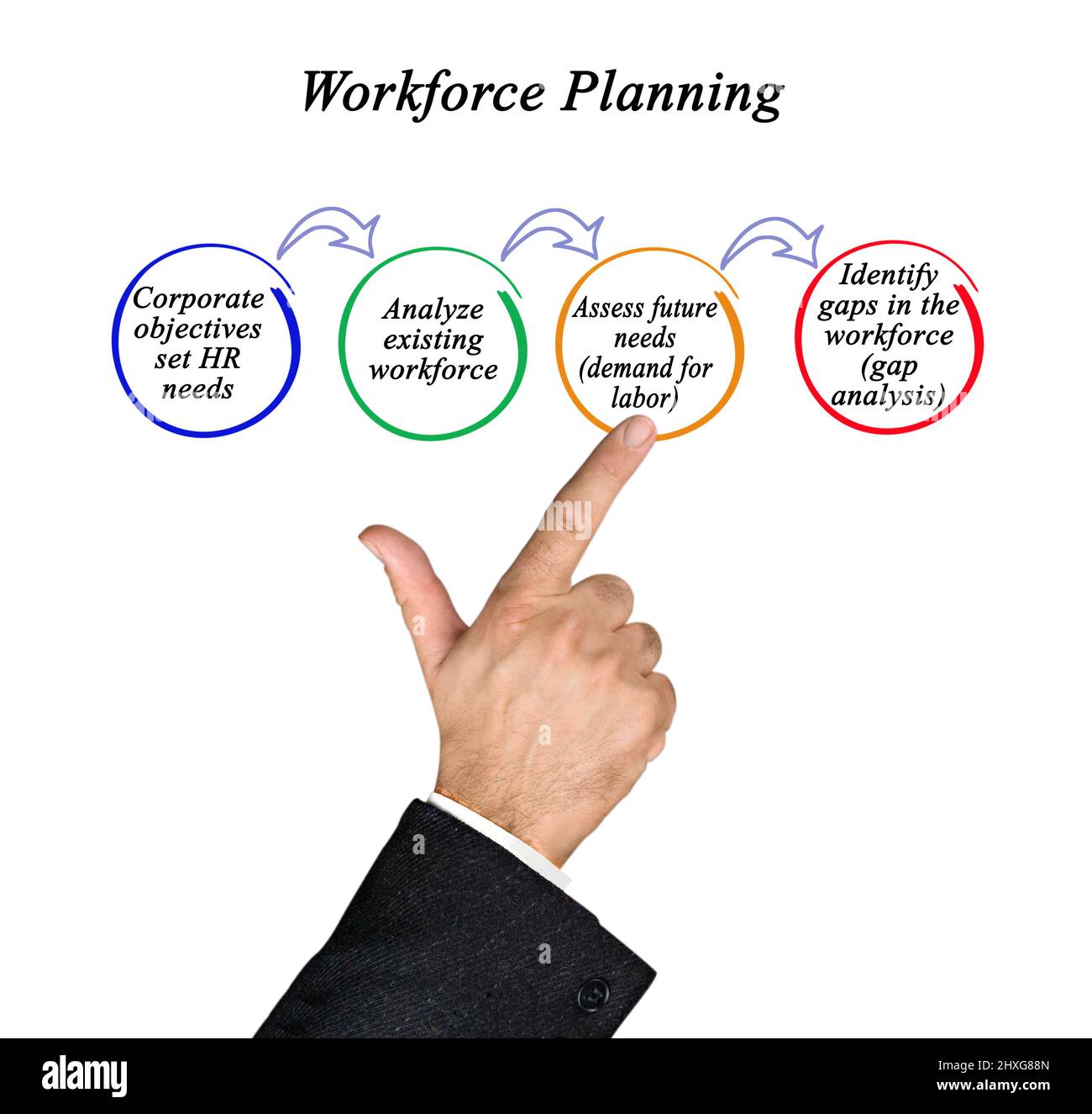 Four Components of Workforce Planning Stock Photo - Alamy