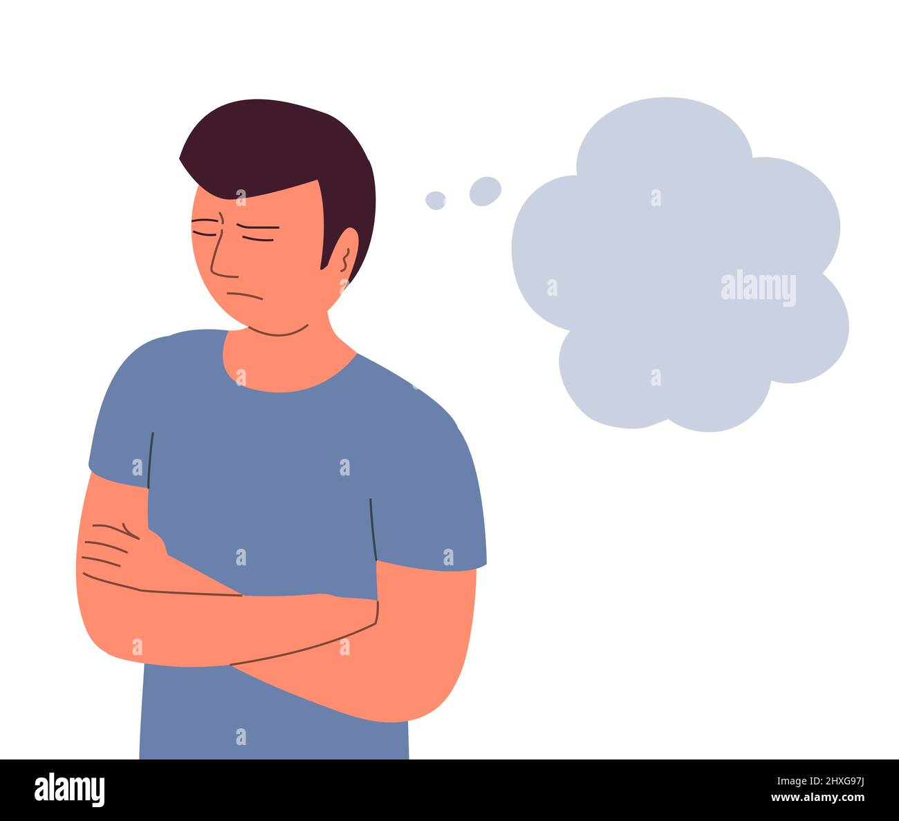 Distressed and offended young man on a white background. Frustration ...