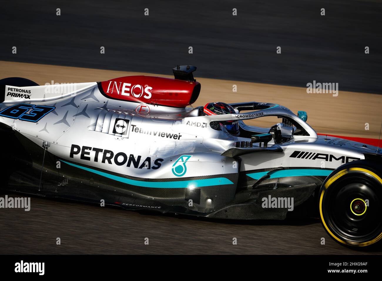 63 RUSSELL George (gbr), Mercedes AMG F1 Team W13, action during the ...