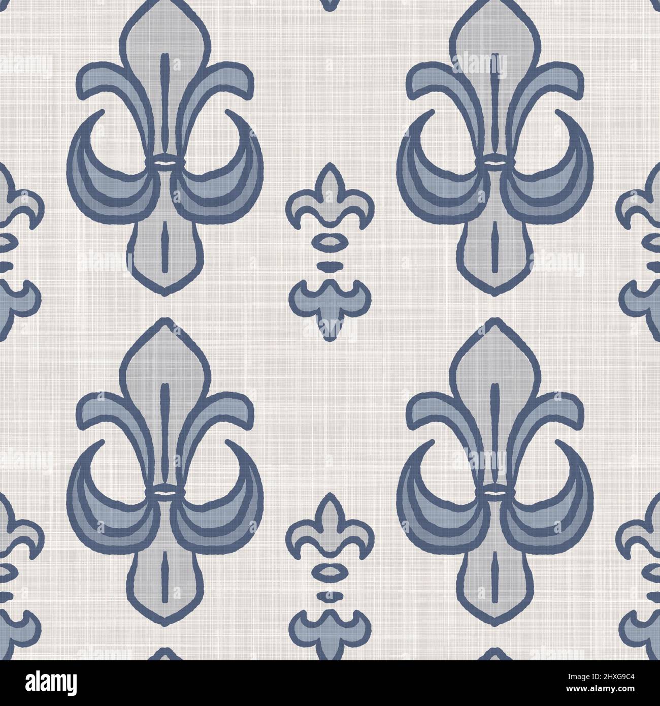 French fleur de lis royal lily seamless pattern. Farmhouse cottage ...