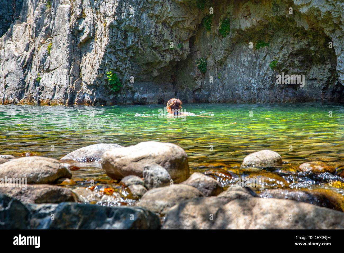 Vathres are small water natural pools with waterfalls along the ...