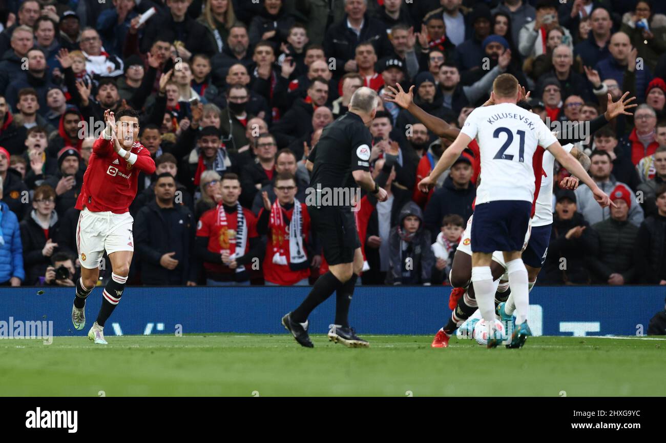 Manchester, England, 12th March 2022. Cristiano Ronaldo of Manchester ...