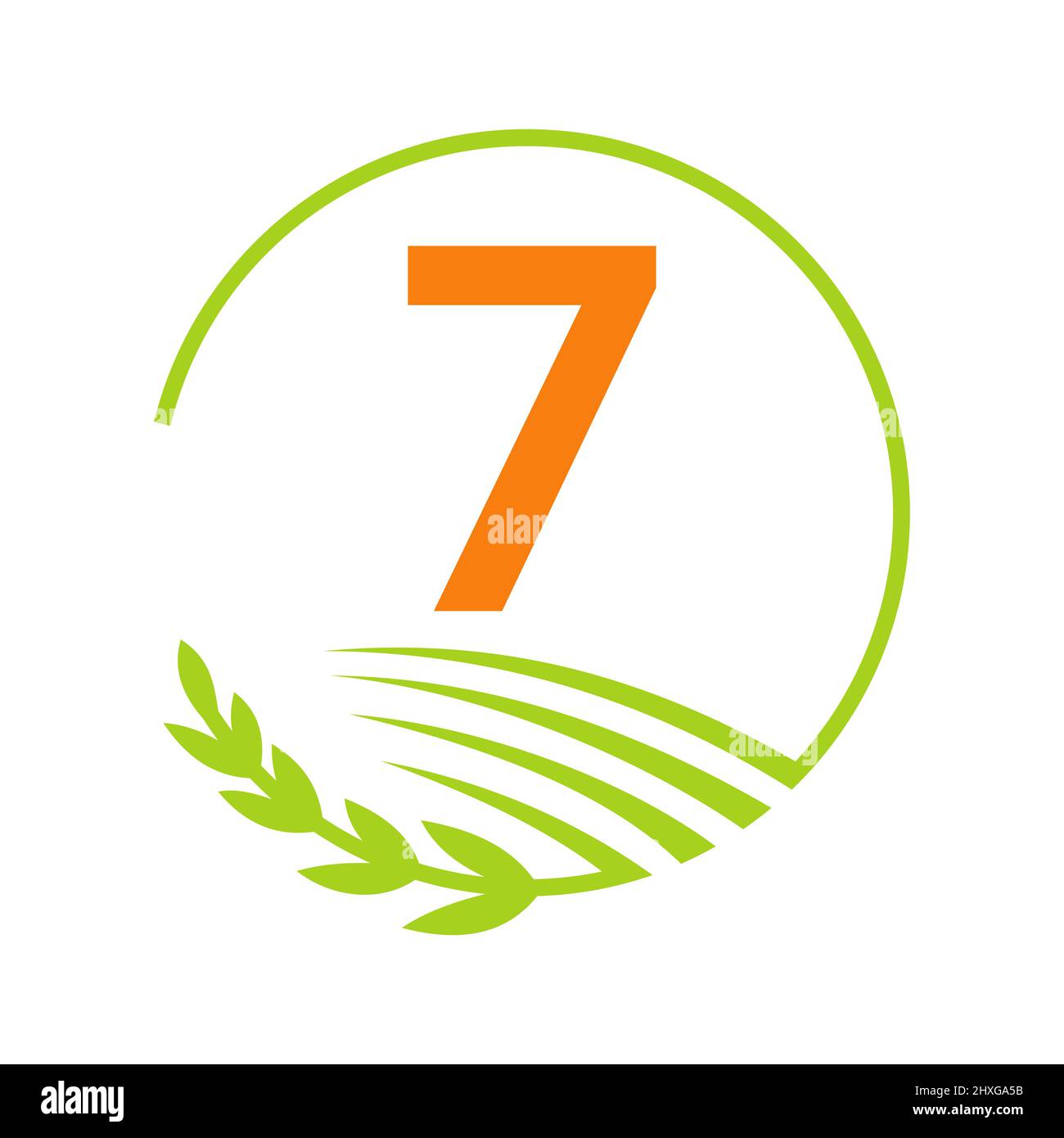 Agriculture Logo On 7 Letter Concept. Agriculture and Farming Logo Sign ...