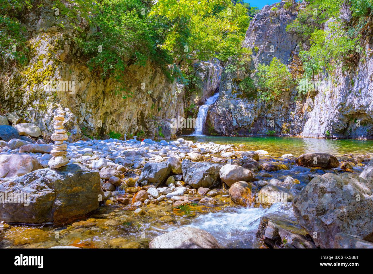 Vathres are small water natural pools with waterfalls along the ...