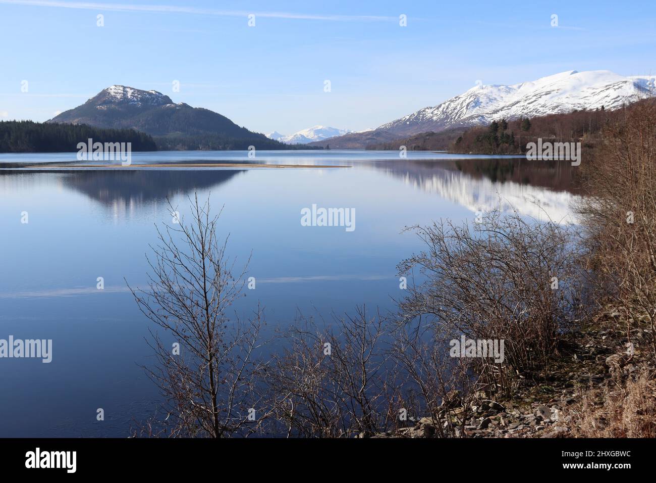 Typical scene in Scottish Highlands in winter Stock Photo - Alamy