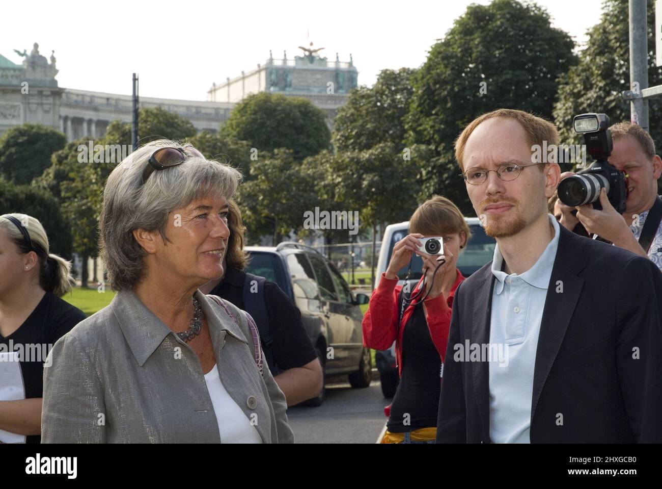 Vienna, Austria. 23 August 2008. Campaign event with Heide Schmidt (L ...