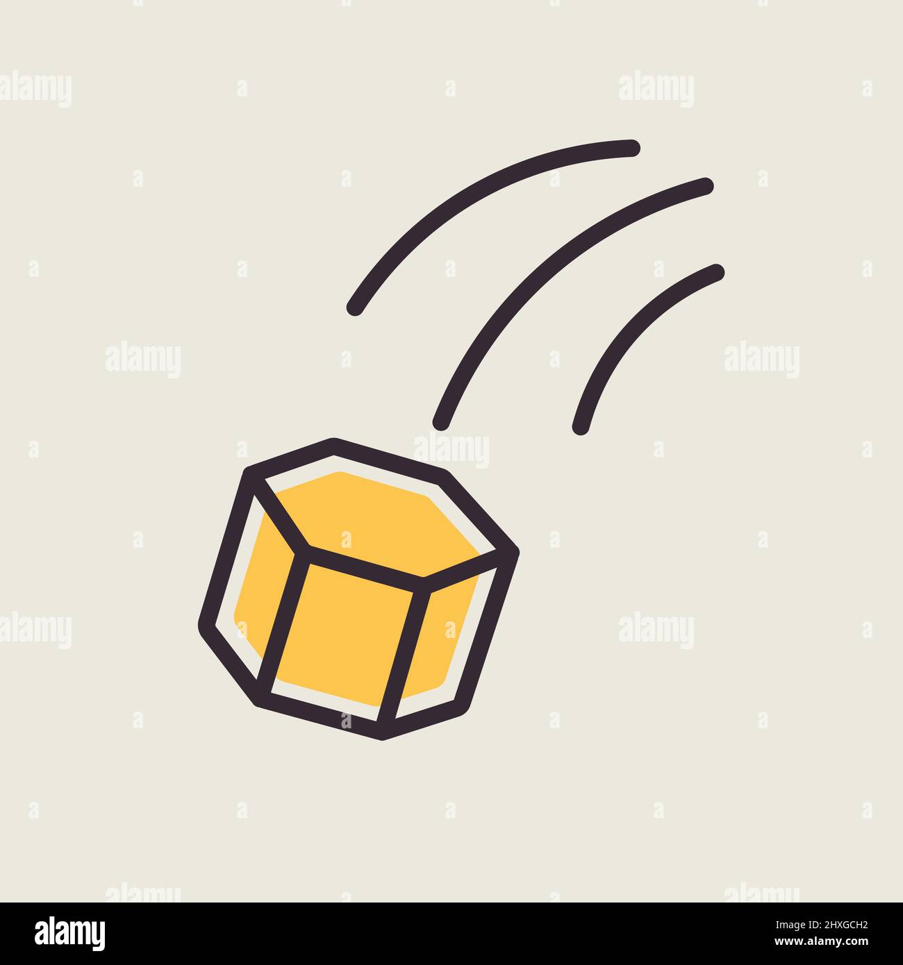 Thrown stone or paving stones or paving slabs isolated vector icon ...