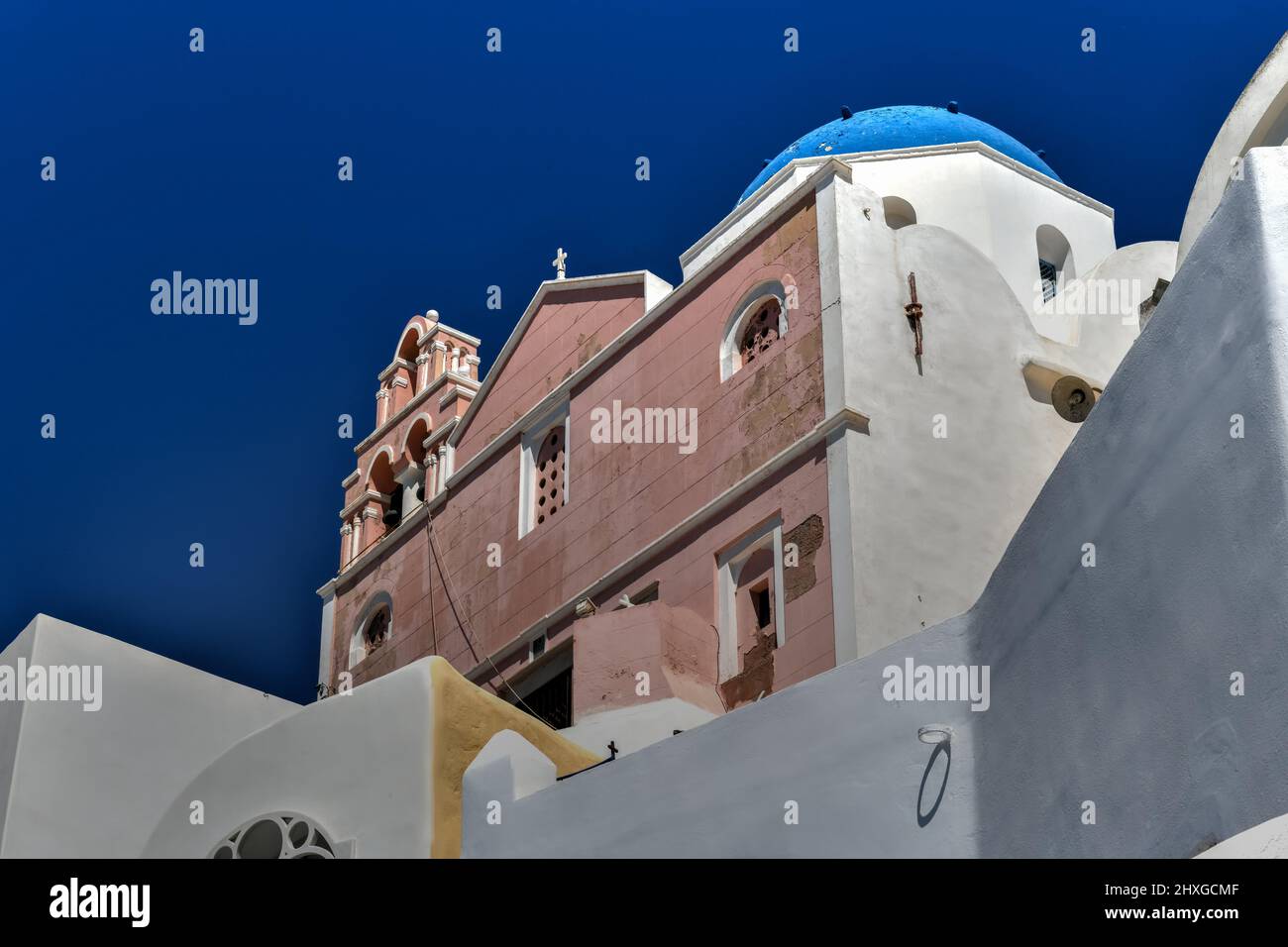 Charming view Oia village on Santorini island, Greece. Traditional ...