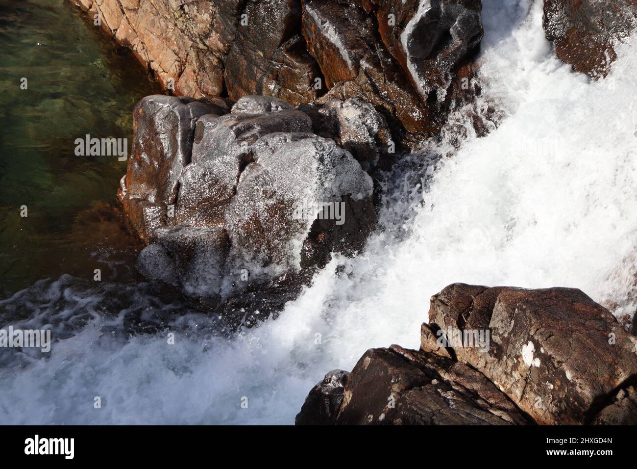 Rocks and stream, Glencoe Stock Photo - Alamy