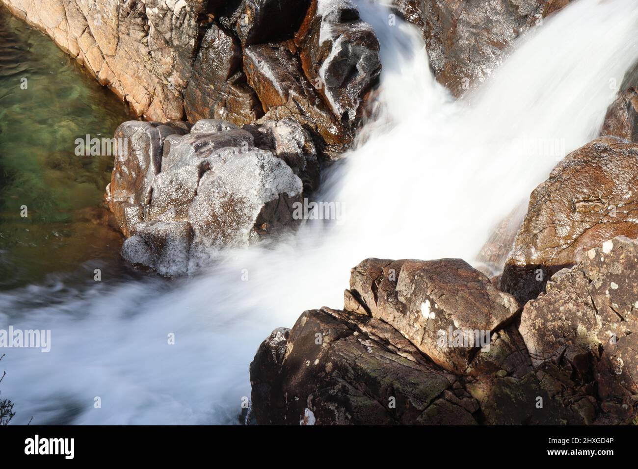 Rocks and stream, Glencoe Stock Photo - Alamy