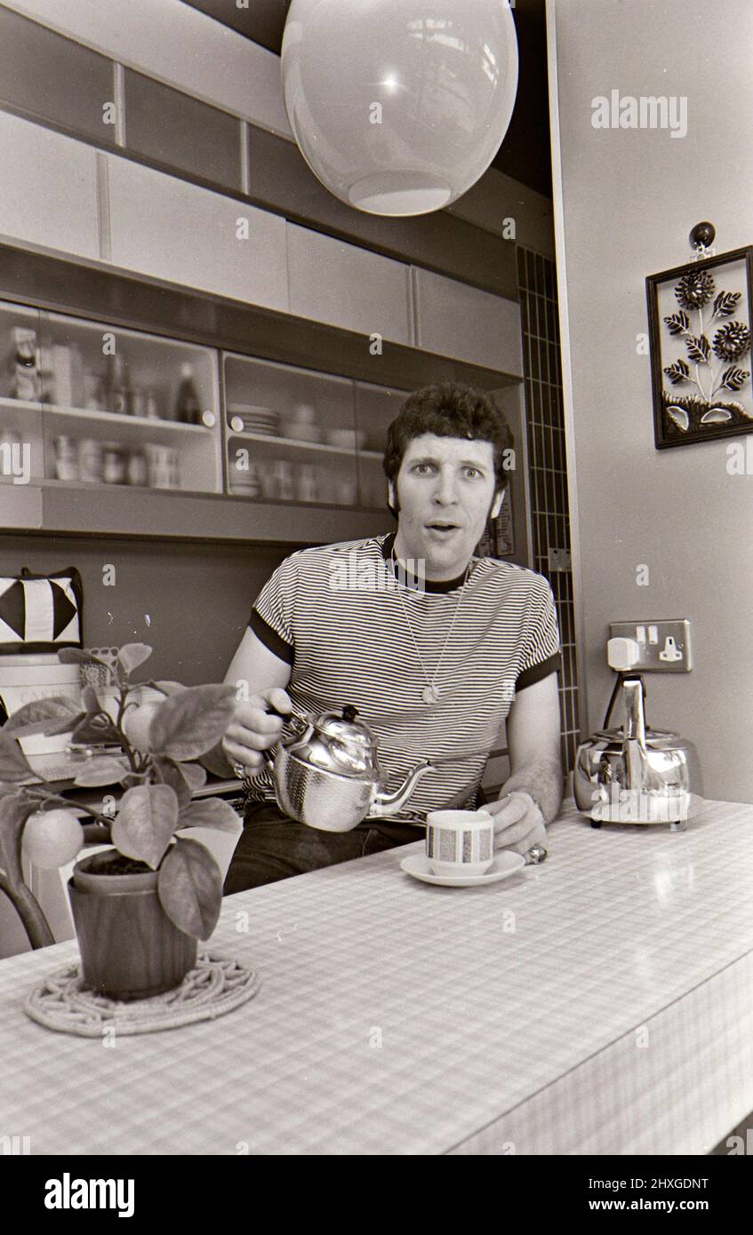 TOM JONES Welsh pop singer at his London home in January 1966 Stock ...