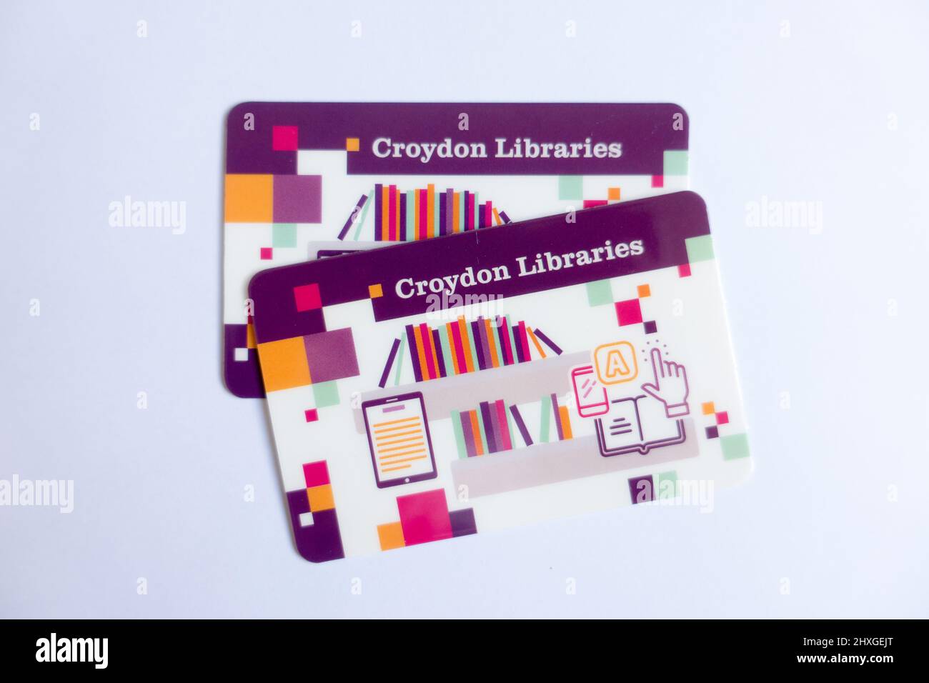 Library card Croydon Borough Stock Photo - Alamy