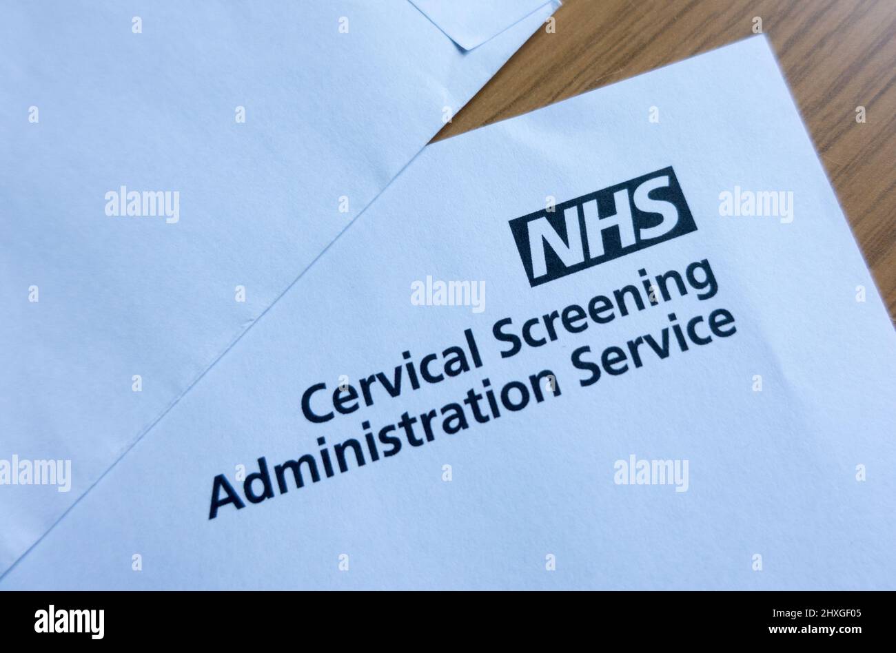 NHS Cervical screening department letter with results Stock Photo - Alamy
