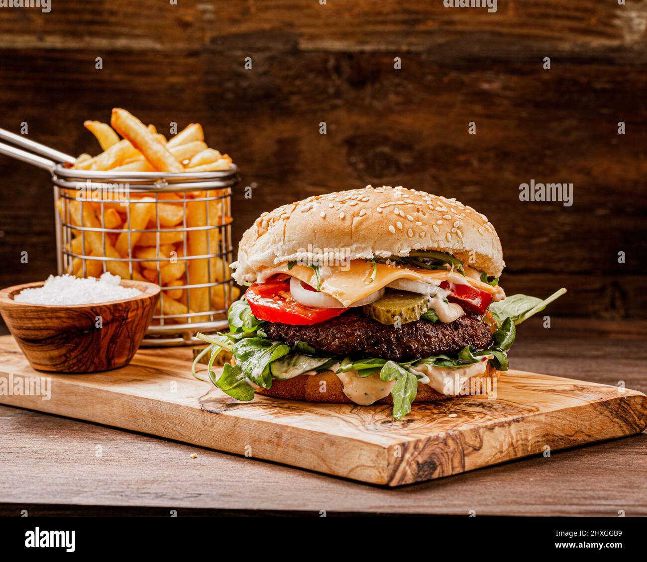 Burger cheese slice hi-res stock photography and images - Alamy