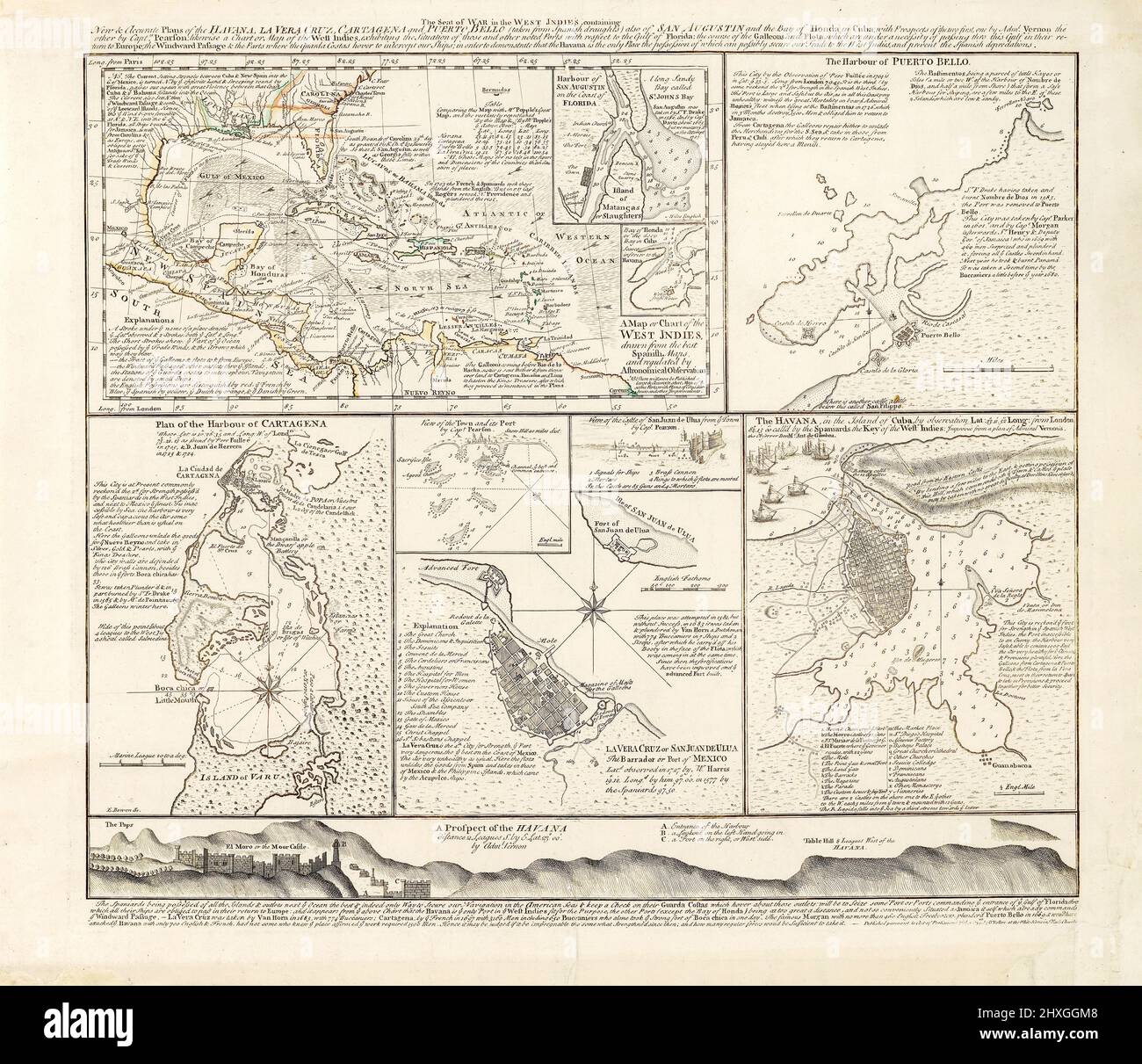 1700s map caribbean hi-res stock photography and images - Alamy