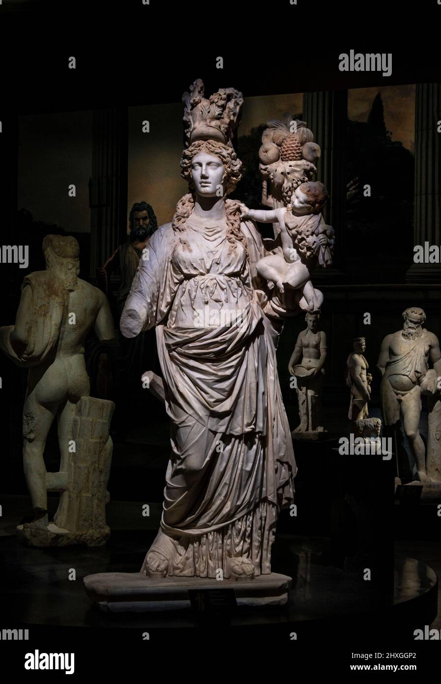 Statue of Tyche in Istanbul Archaeology Museum in Turkey Stock Photo ...