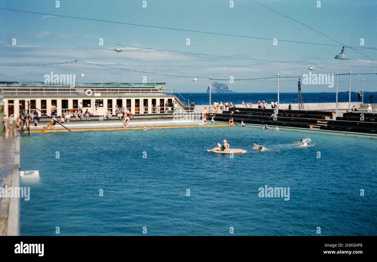 People in outdoor swimming pool in the 1950s (no longer existing) in ...