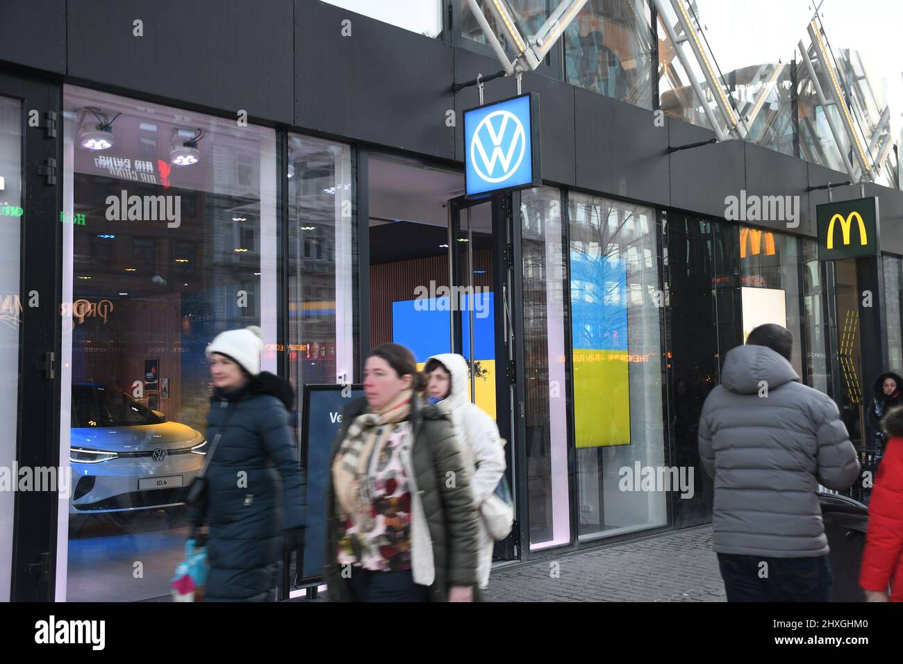 Copenhagen/Denmark.12.March 2022/.German Volks wagen show case gangs ...