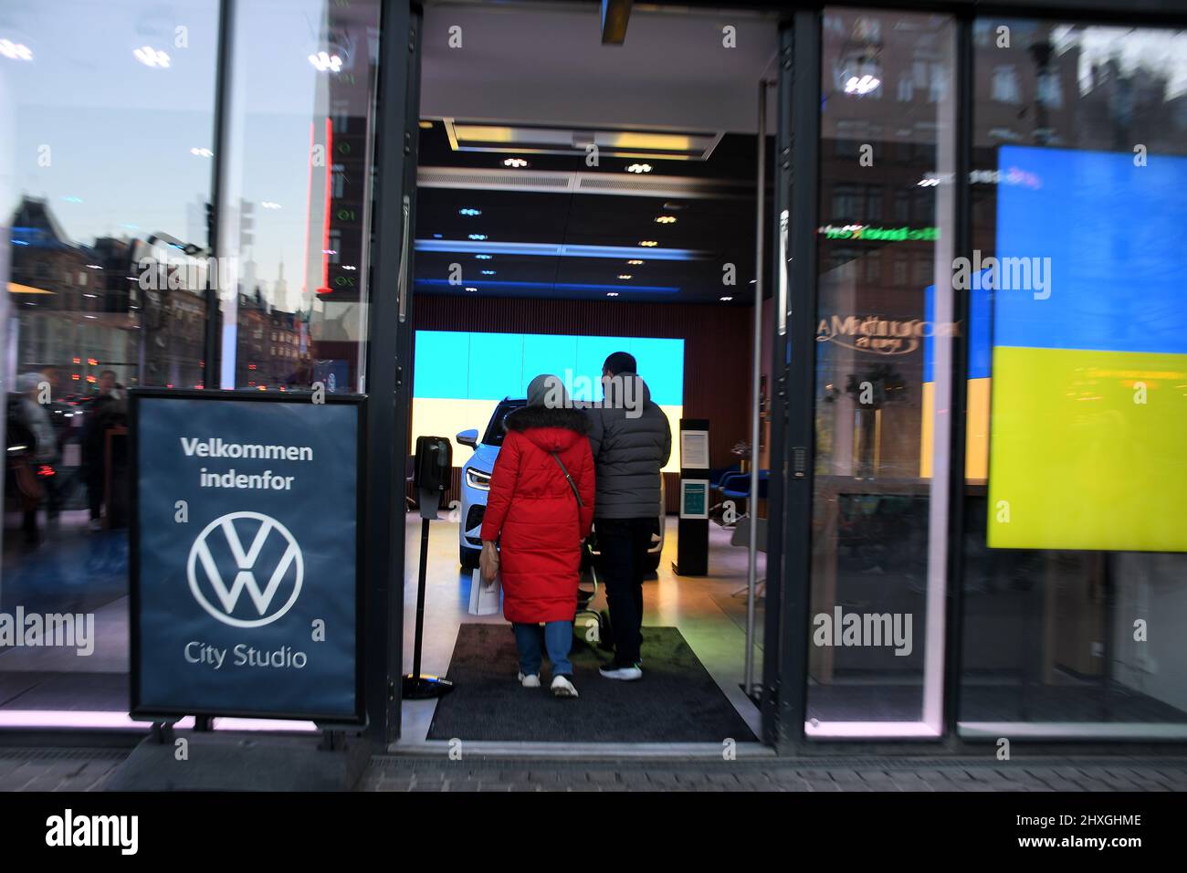 Copenhagen/Denmark.12.March 2022/.German Volks wagen show case gangs ...