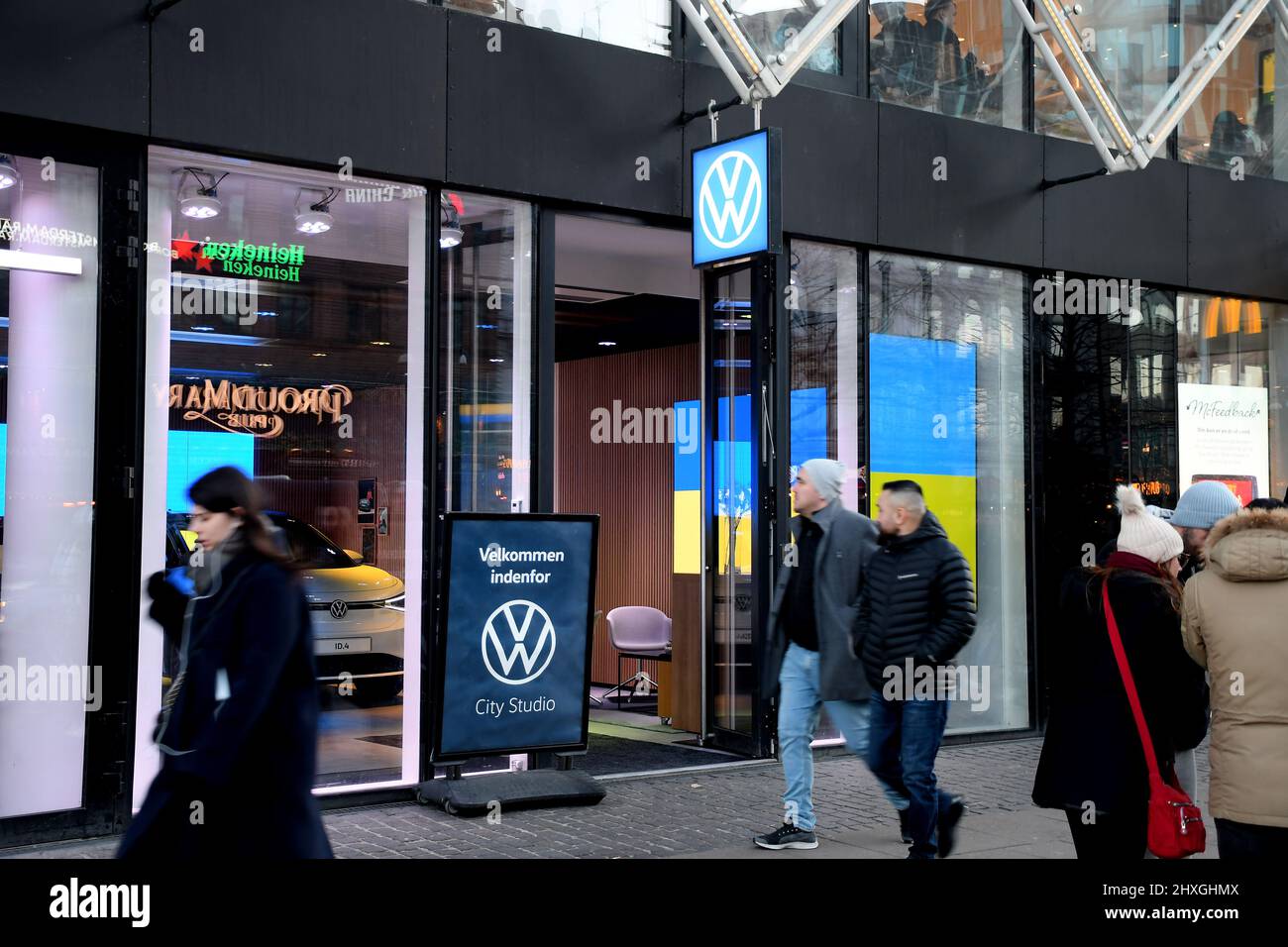 Copenhagen/Denmark.12.March 2022/.German Volks wagen show case gangs ...