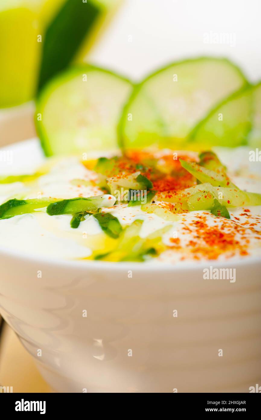 Arab middle east salatit laban wa kh’yar Khyar Bi Laban goat yogurt and ...
