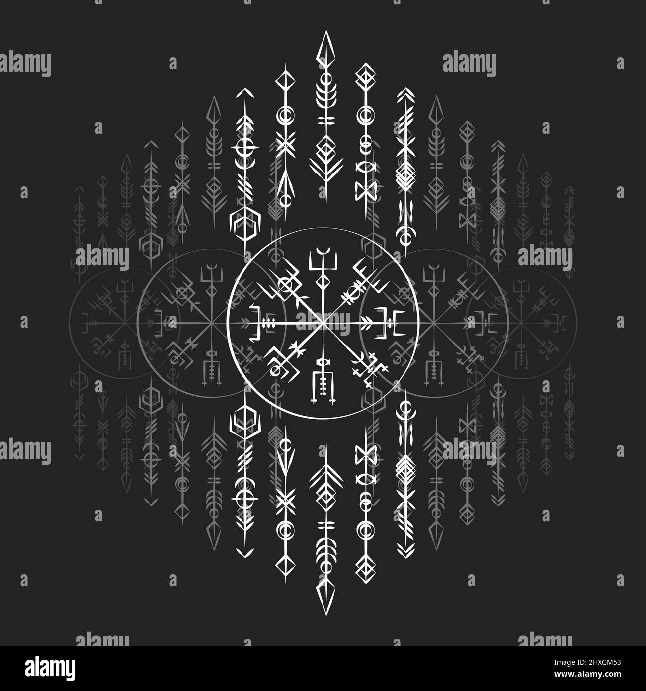 Sacred symbols set Black and White Stock Photos & Images - Alamy