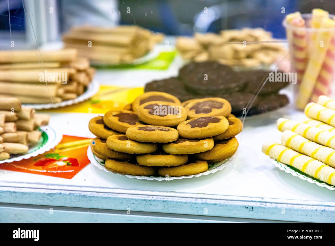 Waffle shop display hi-res stock photography and images - Alamy
