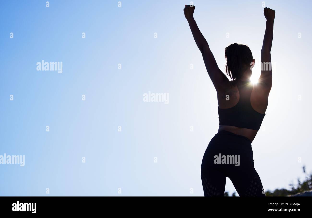 Woman and arms behind back exercise hi-res stock photography and images ...